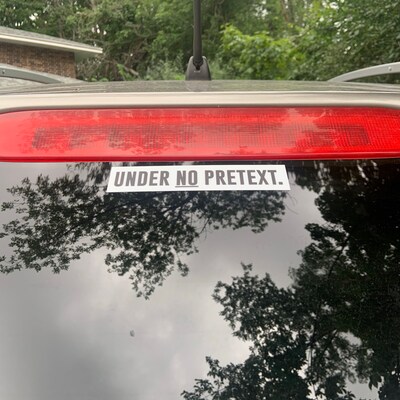 Minimalist under No Pretext Decal/sticker - Etsy