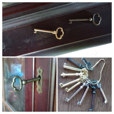 Small Brass Chest Lock With Key Jewelry Box Keepsake Tiny - Etsy