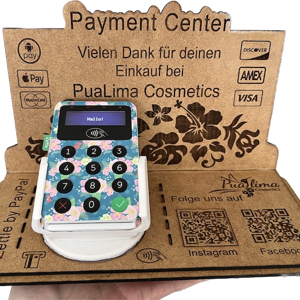 Payment Sign Display Stand- QR Code, Square or Shopify Reader and ...