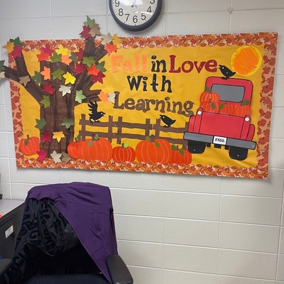 Teacher School Fall Bulletin Board for Classroom Decoration/ Fall ...