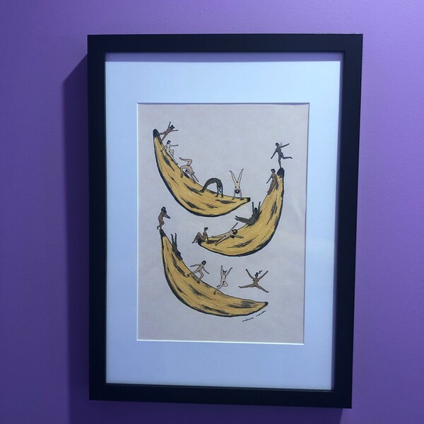 Let's Boogie Art Print / Dance Art / Nudie Rudie / Funny Art / Dorm Art ...