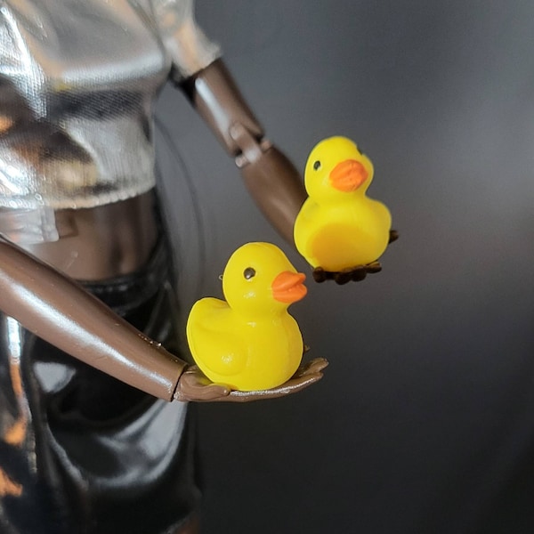 MINIATURE RUBBER DUCK Ducky Duckies Micro Minis Tiny Dollhouse Fairy ...
