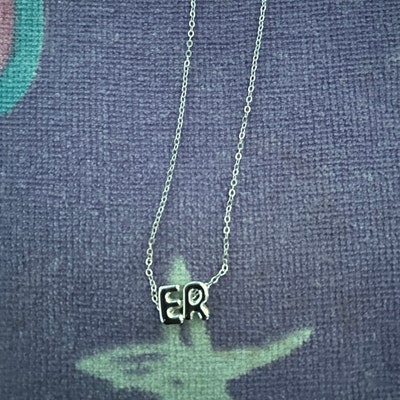 Personalized Pearl Name Necklace, Gothic Name Pearl Necklace, Custom ...