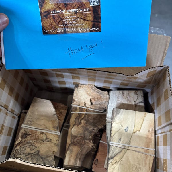 Book-matched Spalted Maple Burl Chunks for Crafting, Resawing, Jewelry ...