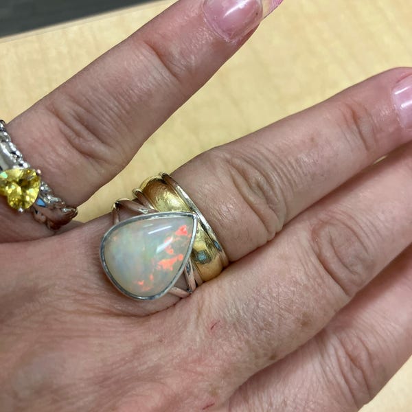 Raw Blue Topaz Ring, 925 Solid Sterling Silver Ring, Rough Gemstone ...