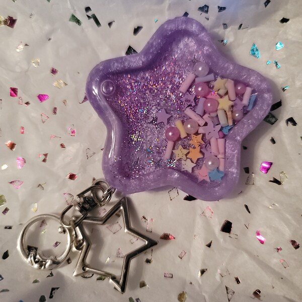 Star Shaker Keychain / Bag Hanger - Etsy