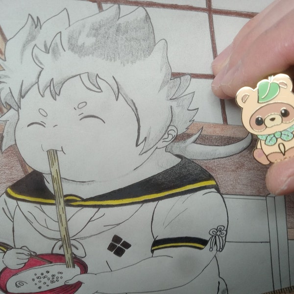 Poko the Tanuki Pin - Pon Plush Enamel Pin Set - Cute Kawaii Japan ...