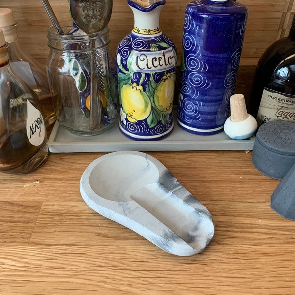 Spoon Rest, Spoon Holder, Spoon Dish, Concrete Spoon Rest, Cement ...