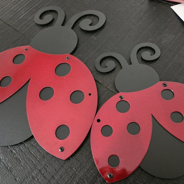 Lady Bug Garden Decor Metal Art Hanging Wall Sign - Etsy