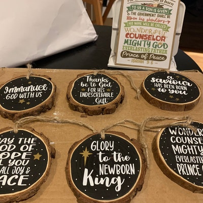 Encouraging Bible Verses on Hand Painted Wood Slices. Part 2 - Etsy