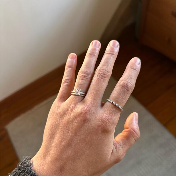 Skinny Lined Fidget Spinner Ring Oxidized 14ga, Anxiety Ring, Adhd ...