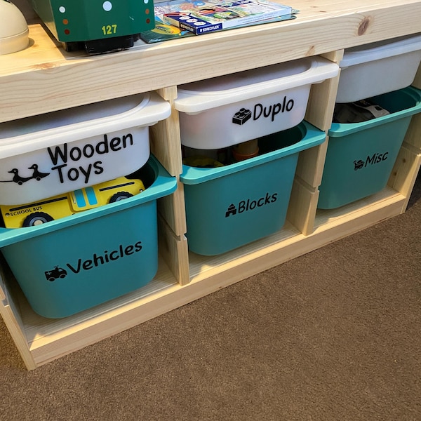 Printable Toy Trofast Bin Storage Labels | Kids Room Toy Organisation ...