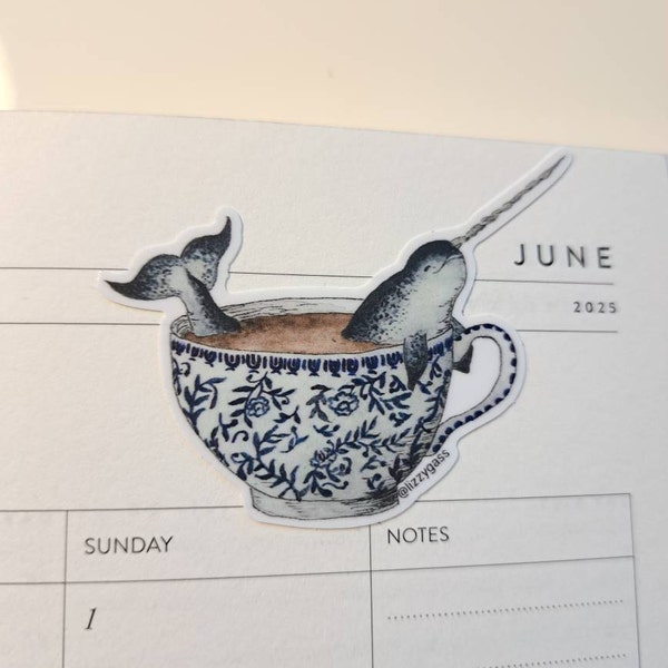 Pirate Ship in a Stormy Teacup Print Whimsical Tea Themed Nautical ...