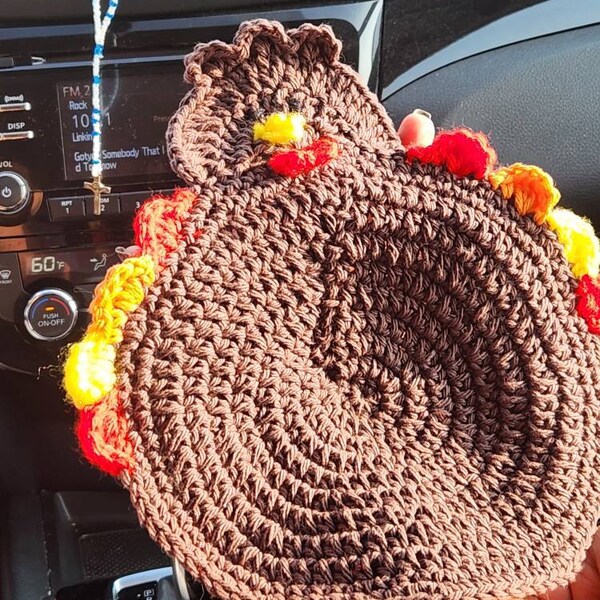 CROCHET PATTERN - Turkey Pot Holder Fall Crochet Pattern PDF ...