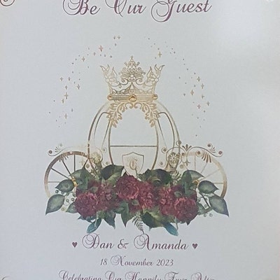 Digital Princess Wedding Seating Chart Printable Wedding - Etsy