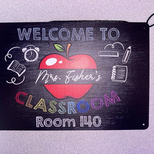 Personalized Teacher Door Sign, Teacher Name Sign, Teacher Door Hanger ...