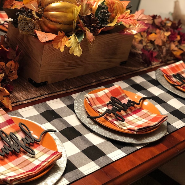 Table Word Place Setting, Thanksgiving Decor, Formal Dining Room, Fall ...