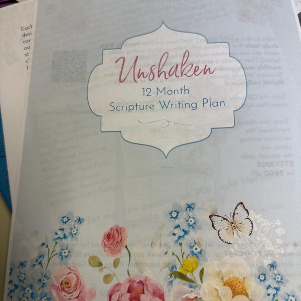 2025 Unshaken Scripture Writing Plans (digital Download) INDIVIDUAL - Etsy