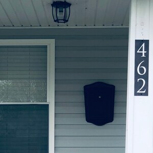 Address Sign, Black Address Sign, House Numbers, Metal Address Sign ...