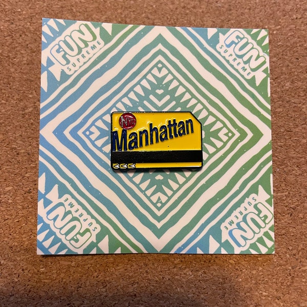 Manhattan - NYC- Enamel Lapel Pin - Etsy