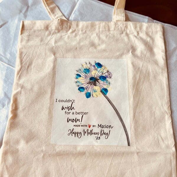 Unique Mothers Day Gift Fingerprint Art Template, Kids Thumbprint Art ...