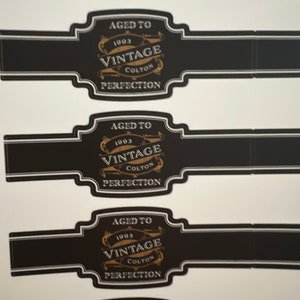 Aged to Perfection Cigar Wrappers Vintage Personalized Cigar Bands ...