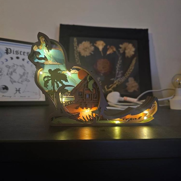 Exquisite 3D Carved Maple Leaf Lamp, Wooden Nature's Beauty, Luminary ...