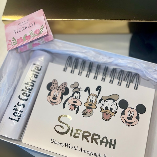 Disney Professional Autograph and Photo Book, Name Printed With GOLD ...
