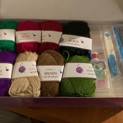 DIY Mini Crochet Kit beginner's Crochet Kit for All Ages Includes Yarn ...