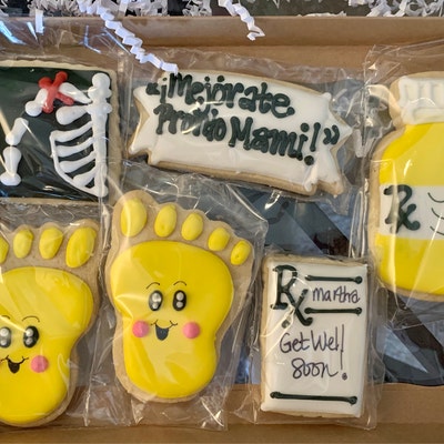 Get Well Sugar Cookies/ Surgery Gift / Knee Surgery Sugar Cookies ...