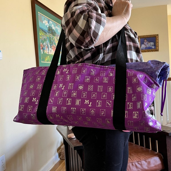 Red & Silver Mah Jongg Set Soft Carrying Case (case, Wraps and Tile Bag ...