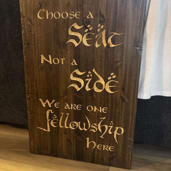 Two Rings to Bind Them Sign Engraved Rustic Wood Wedding Sign With ...