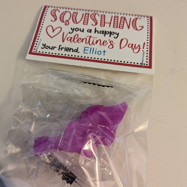Squishing You a Happy Valentine's Day Squishie Bag Topper Valentine ...