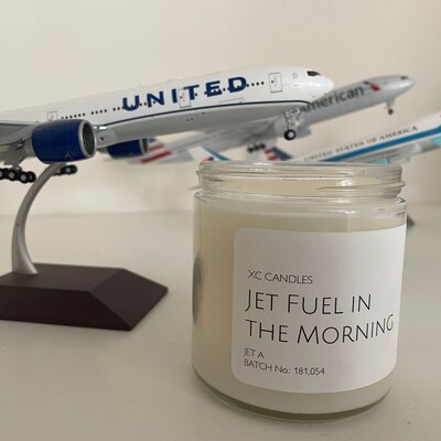 JET FUEL in the MORNING Airplane Candle, Jet Fuel Candle, Pilot Gift - Etsy