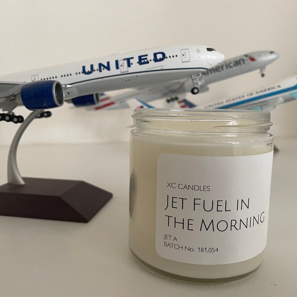 JET FUEL in the MORNING — Airplane Candle, Jet Fuel Candle, Pilot Gift ...