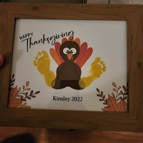 Happy Thanksgiving From Your Little Turkey Footprint Art Craft, Kids ...