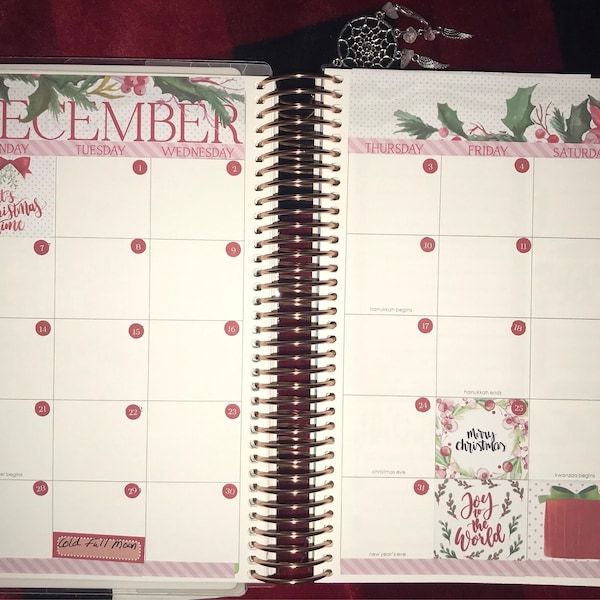December Monthly Sticker Kit Sweet Christmas Monthly Calendar Stickers ...