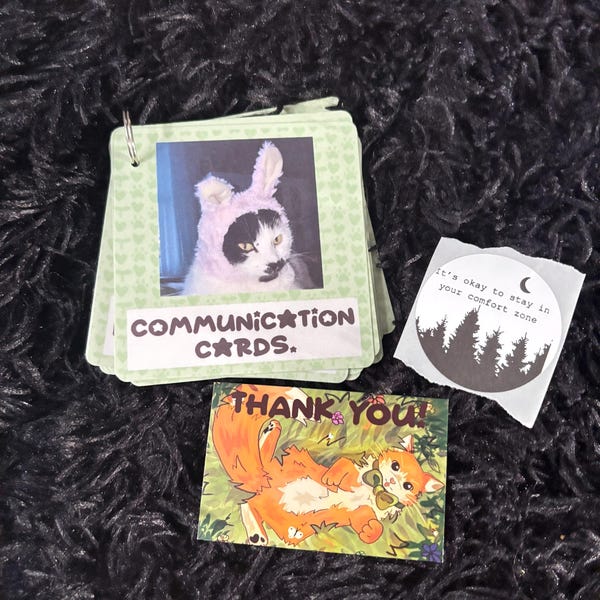 Cat Communication Cards | Cute Funny Cats Chaotic Autism ADHD ...