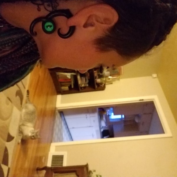 Cat Earrings Cat Ear Plugs Anime Fake Gauge Earrings Horror Kitty ...