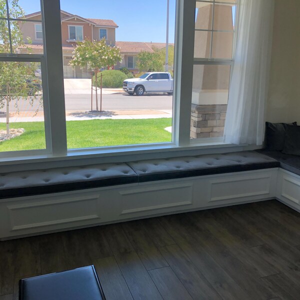 Custom Bay Window Seat Cushion,indoor Cushion,cotton Window Seat ...
