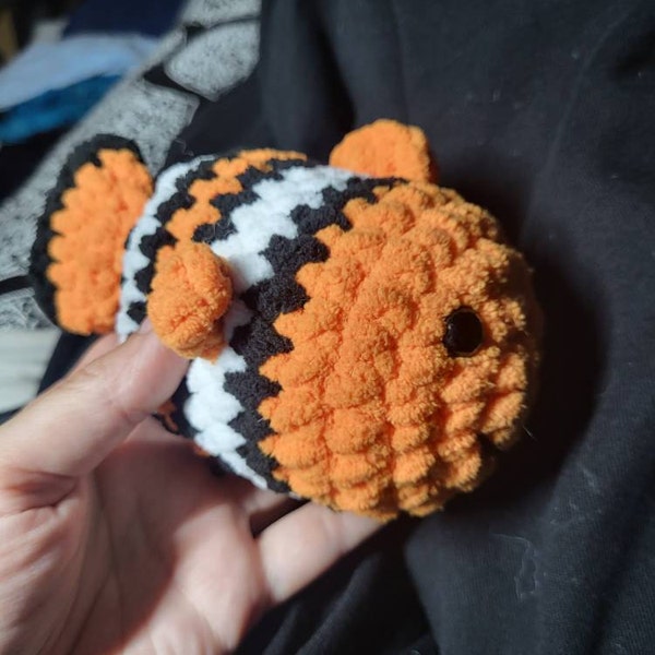 No Sew Clownfish Crochet Pattern Amigurumi Pattern Fish Pattern Crochet ...