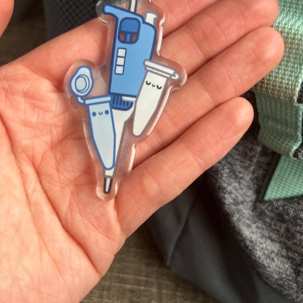 Small Pipettes Keychain, Cute Lab Week Gift, MLS, MLT, Researcher ...