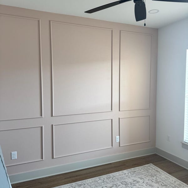 Wall Molding Kit - DIY Accent Wall Kit - Office Wainscoting Panels - 3 ...