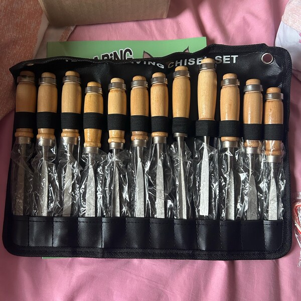 The Best! Premium 12 Piece Wood Carving Hand Chisel Tool Set ...