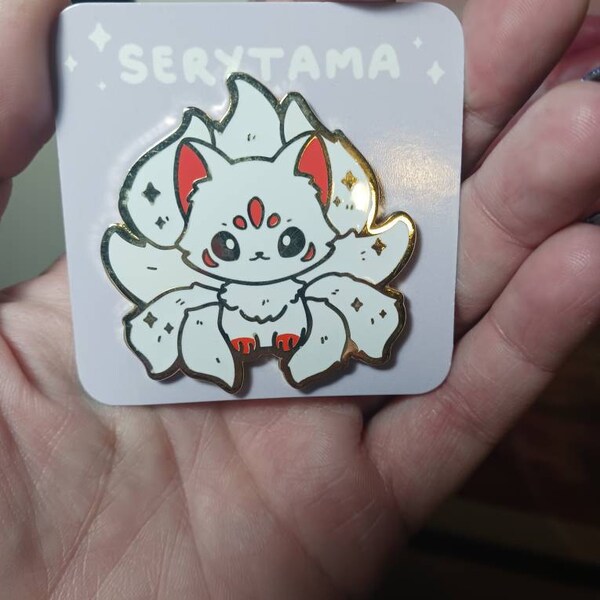 Mythical Cryptid Creature Kitsune Hard Enamel Pin - *NOT GRADED* - Etsy