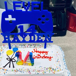 Gamer Svg Cake Topper; Personalize Name and Age of Birthday Boy or Girl ...