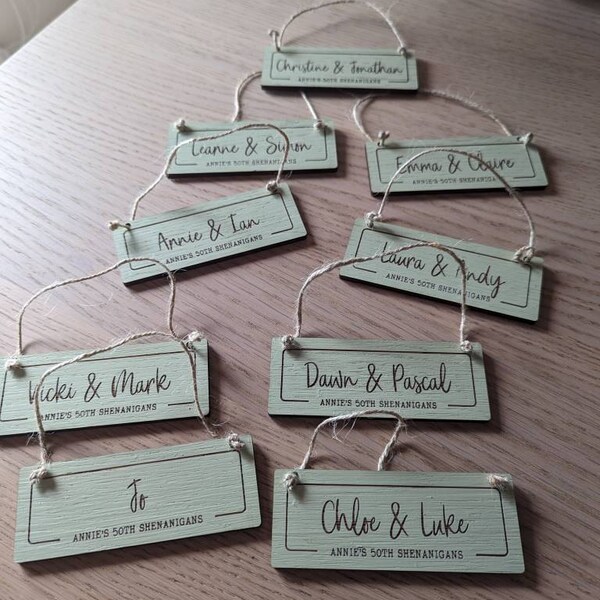 FULLY Personalised Miniature Wooden Signs, Different Sizes Available ...