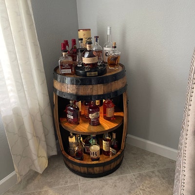 Bourbon Barrel Display Cabinet Whiskey Barrel Bar Bourbon - Etsy