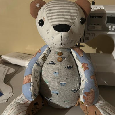 Memory Bear Pattern Simplicity A2115 Pattern Plush Sewing Pattern Memorial Bear Teddy Bear ...