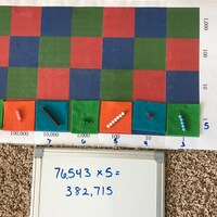 Montessori Math, Montessori 45-layout Mat, Montessori Golden Bead ...